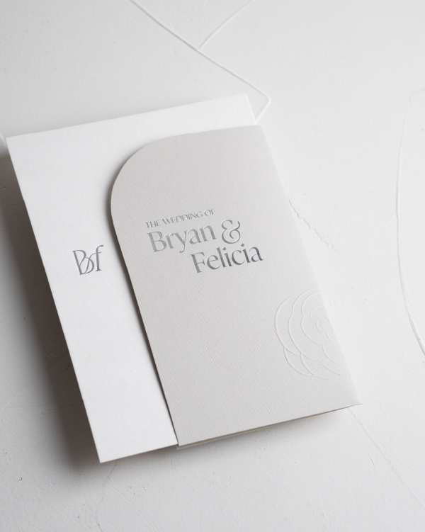 Letterpress Wedding Invitation with Sleeve Envelope – Kern Paper